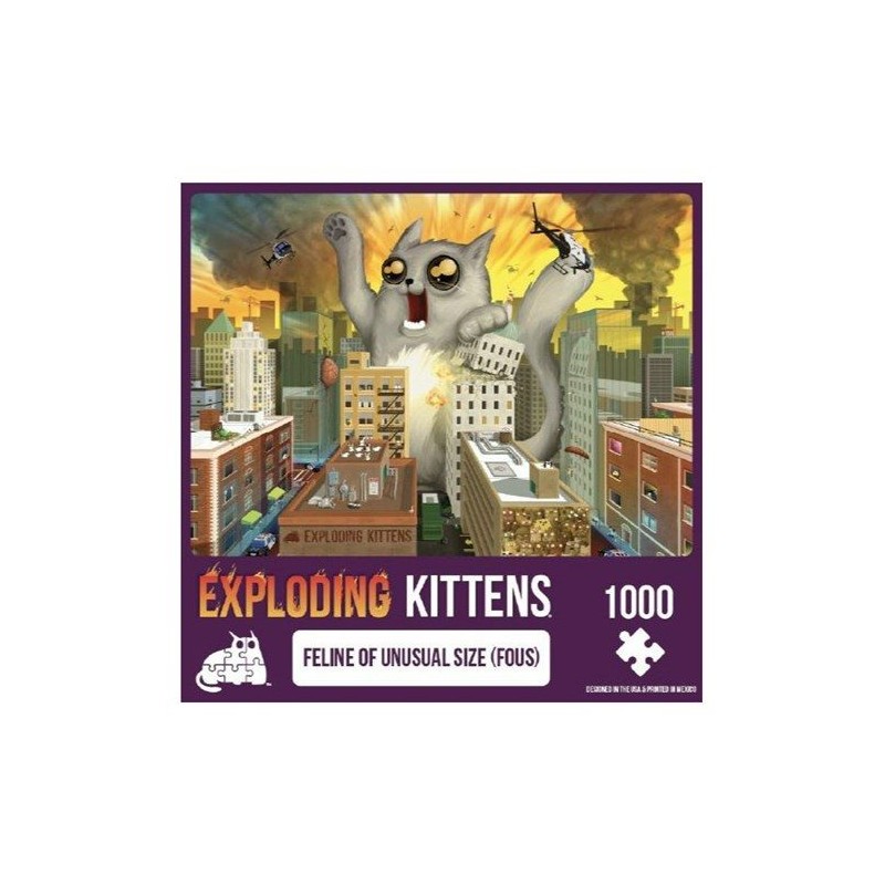 Puzzle Exploding Kittens Feline of Unusual Size (FOUS) 1000 Piezas Puzzle Exploding Kittens Feline of Unusual Size (FOUS) 1000 Piezas